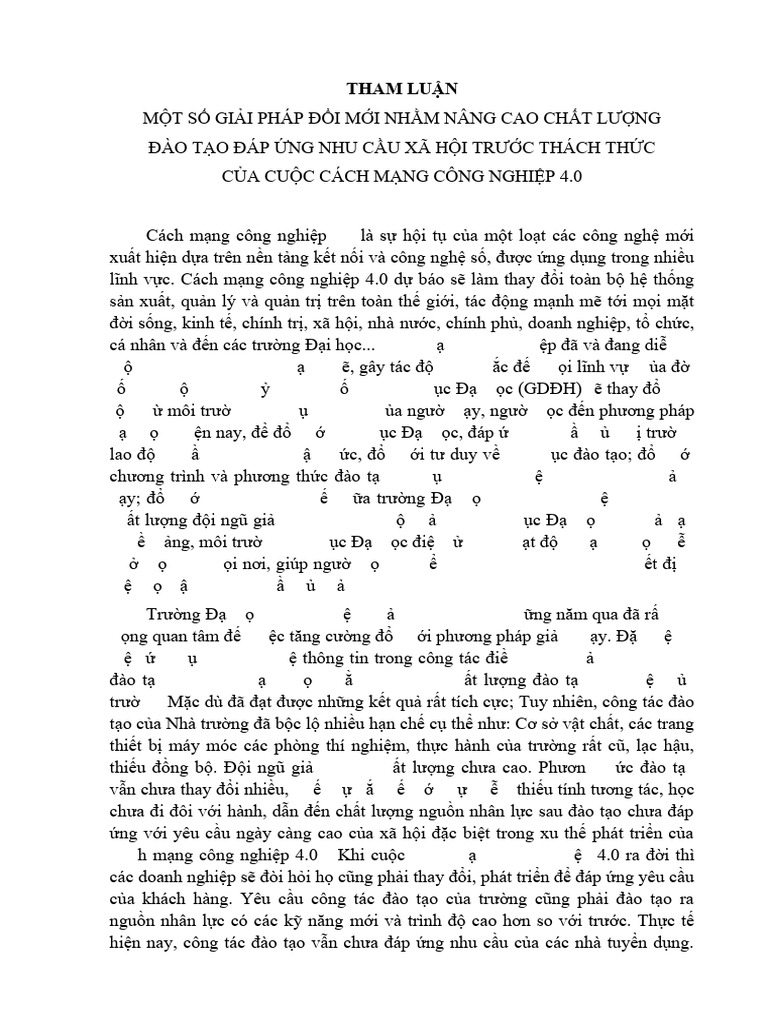 5.bao Cao Tham Luan | PDF