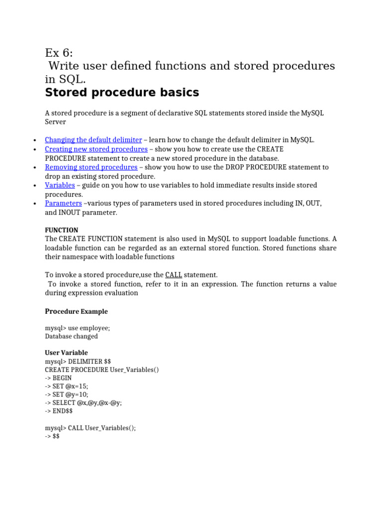 Dbms Ex 6-9 | PDF | Database Transaction | Computer Programming