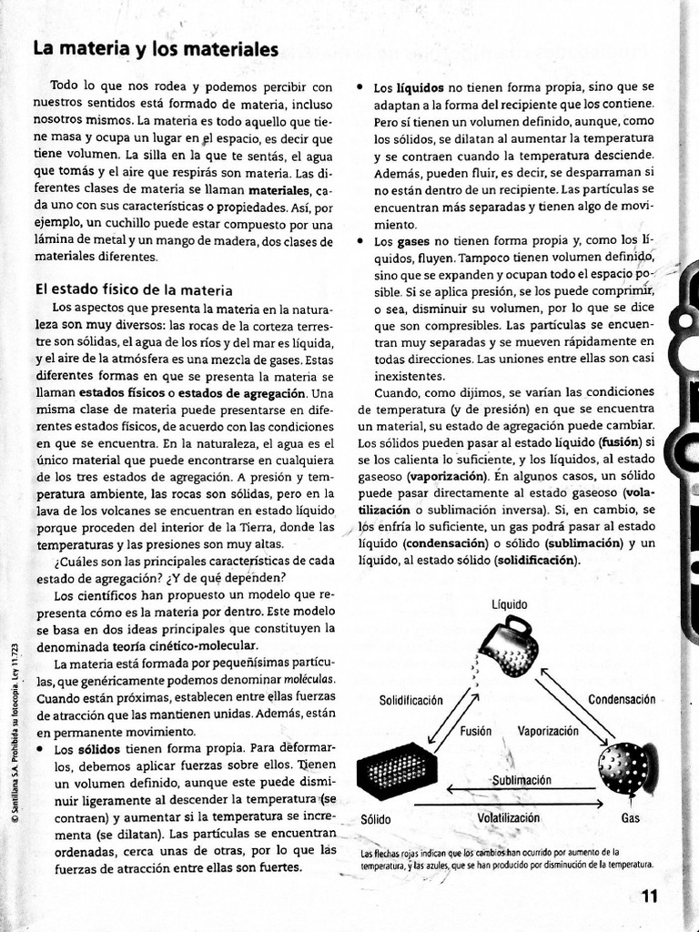 La Materia y Sus Propiedades | PDF