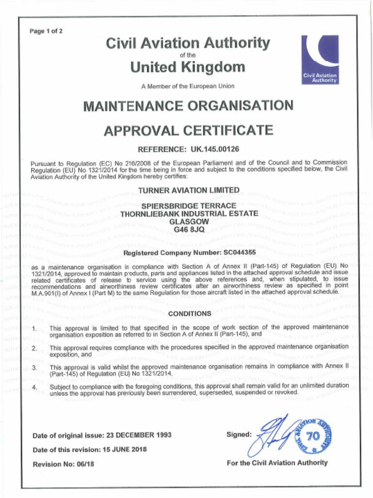 EASA Certificate | PDF