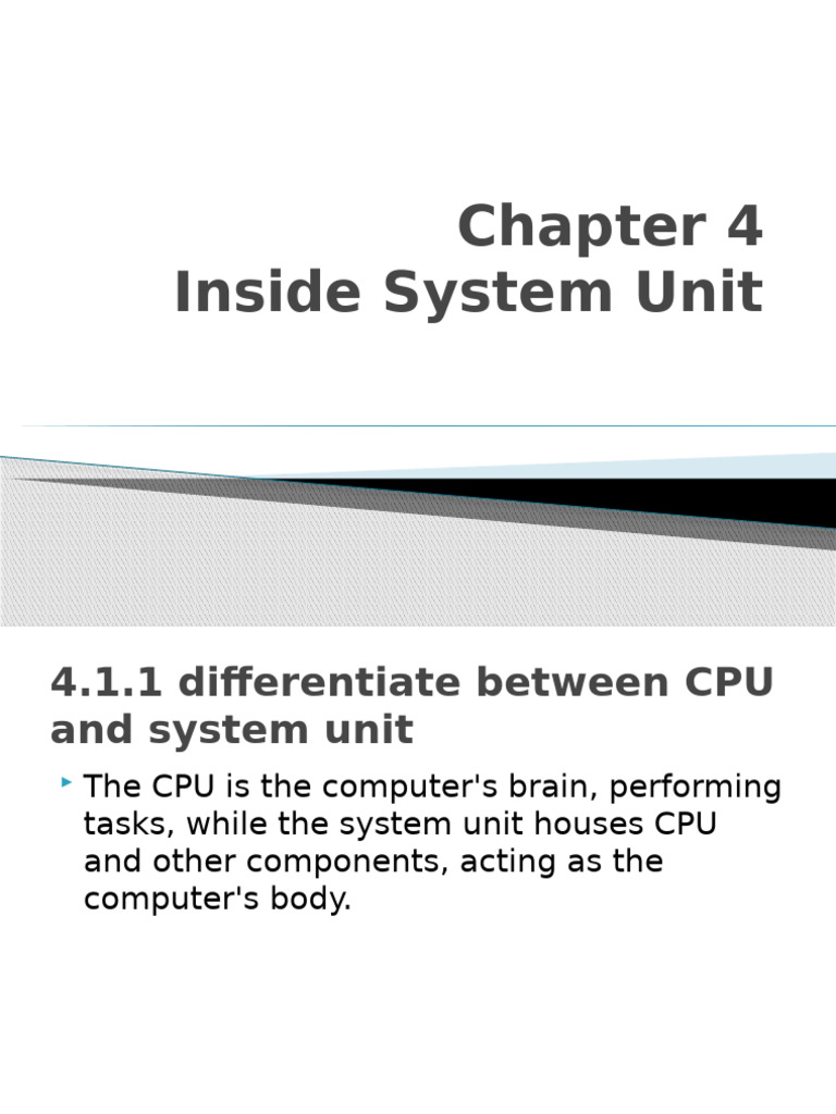 Understanding CPU and System Unit Components | PDF