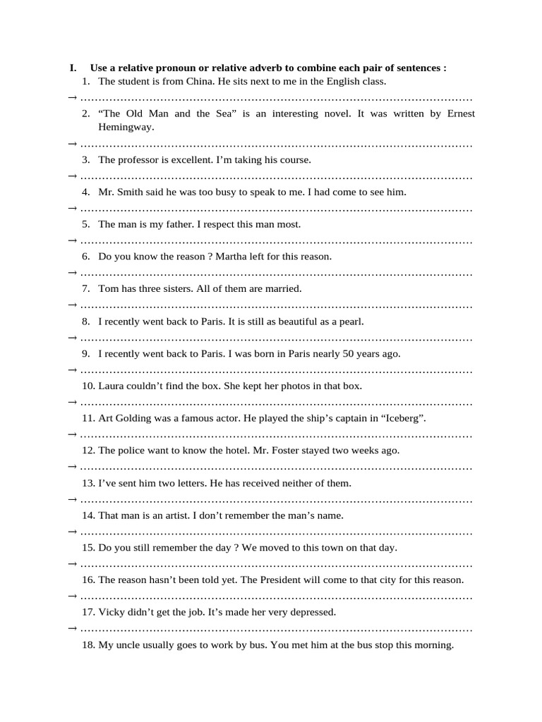 Relative Clause | PDF | Language Arts & Discipline | Foreign Language ...