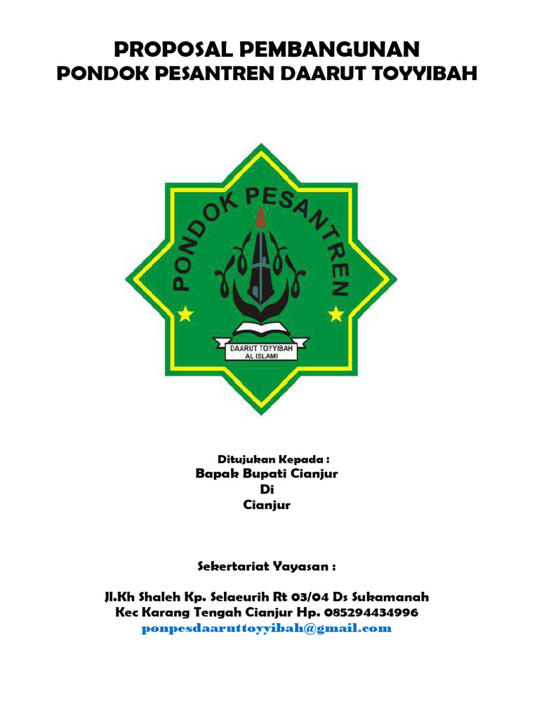 PROPOSAL PONPES DT KE BUPATI 2022 - Compressed | PDF