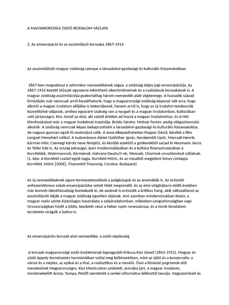 Magyarországi Zsidó Irodalom 2 | PDF