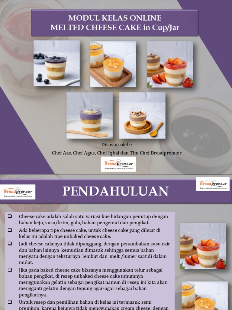 Resep Melted Cheese Cake dalam Cup | PDF