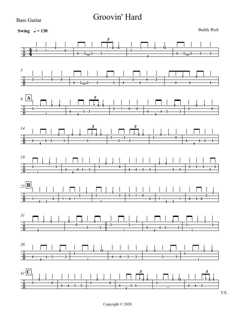 Groovin Hard Tabs | PDF | Musical Instruments | Jazz