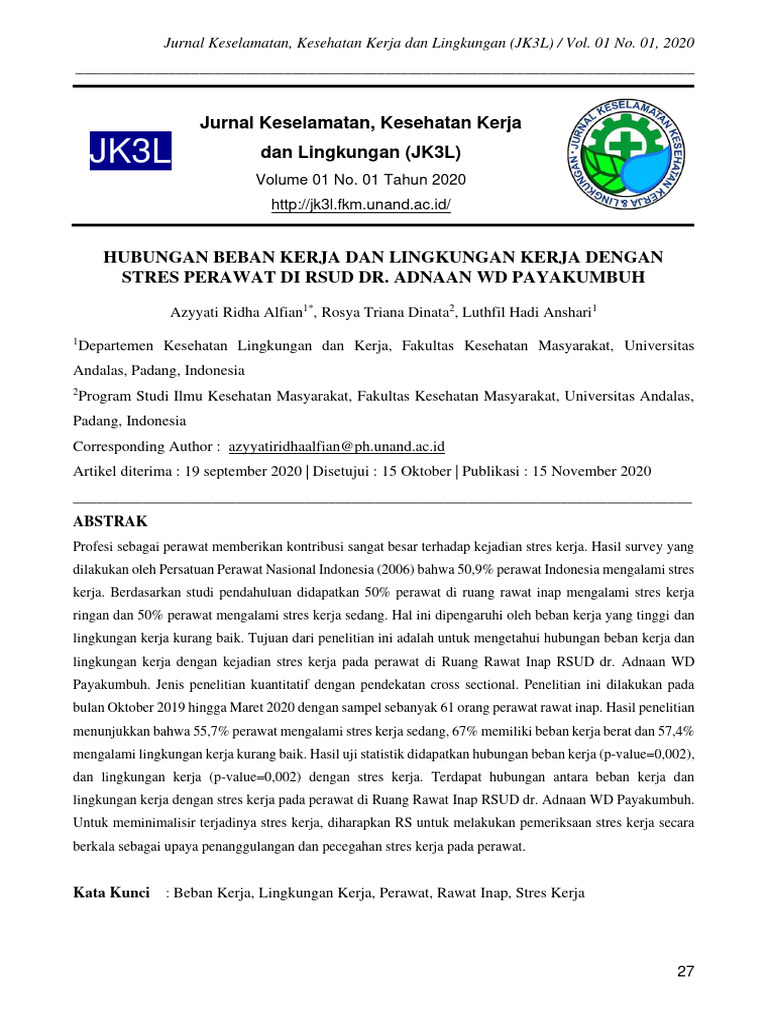 Hubungan Beban Kerja Dan Lingkungan Kerj | PDF | Pengembangan Diri