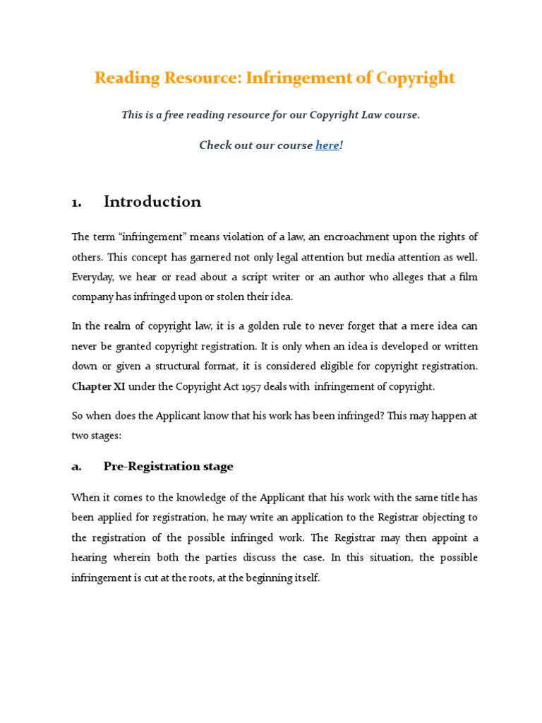 Copyright Free Resource | PDF | Copyright | Copyright Infringement