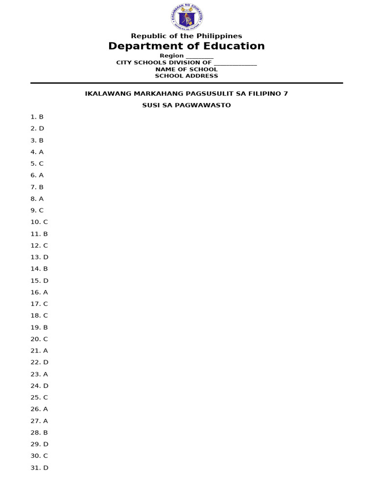 Susi Sa Pagwawasto-Fil7 | PDF | Career & Growth | Business