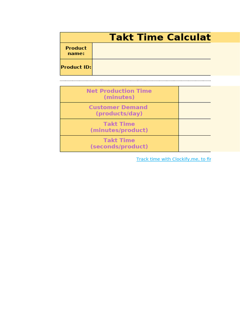 Takt Time Calculation Guide | PDF