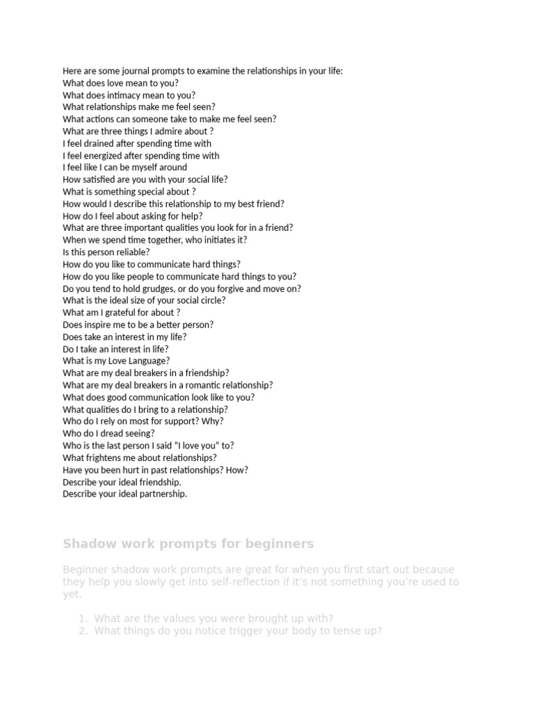Journal Prompts for Self-Reflection | PDF | Anger | Shame