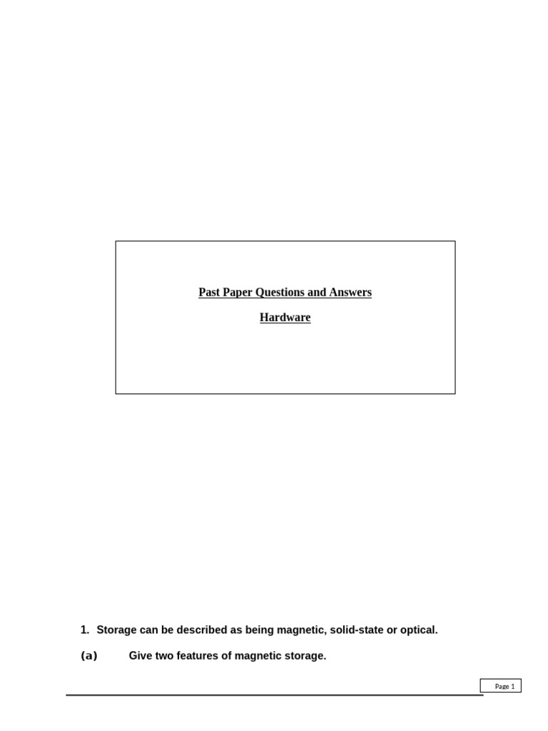 Hardware | PDF | Computer Data Storage | Central Processing Unit