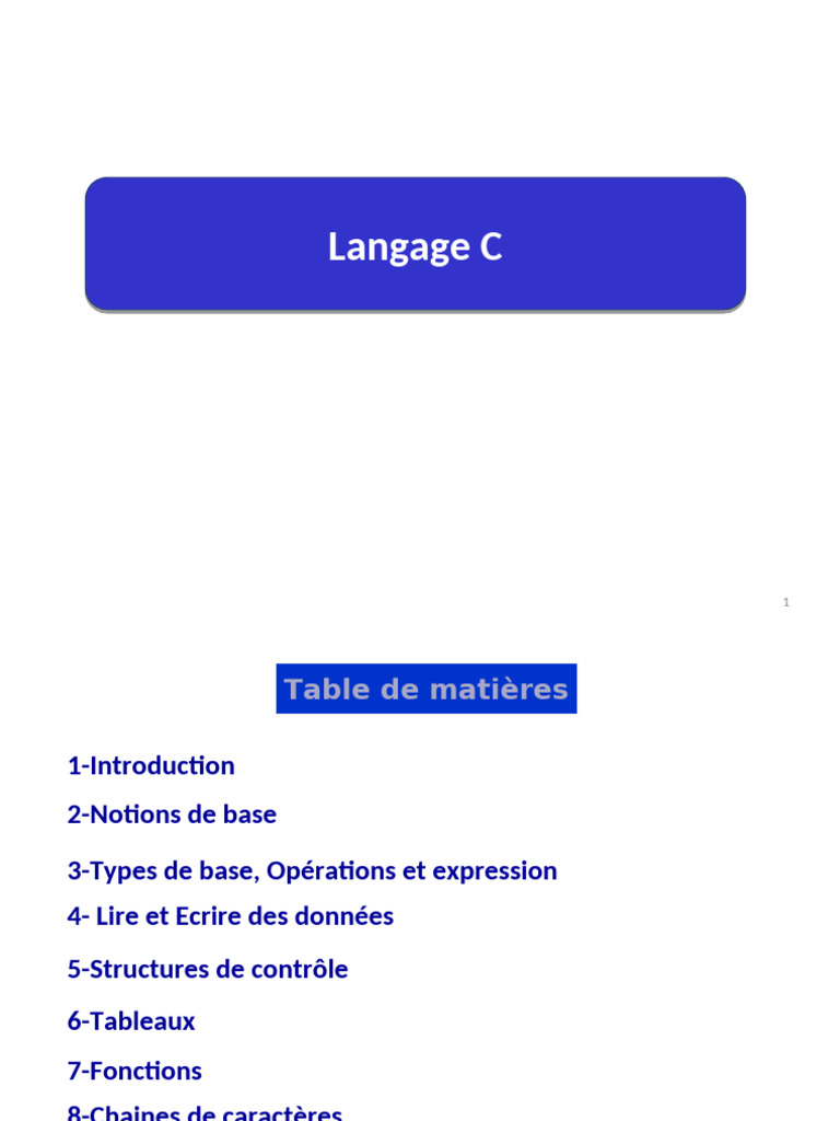 Cours SMA3 | PDF | C (Langage de programmation) | Variable (informatique)