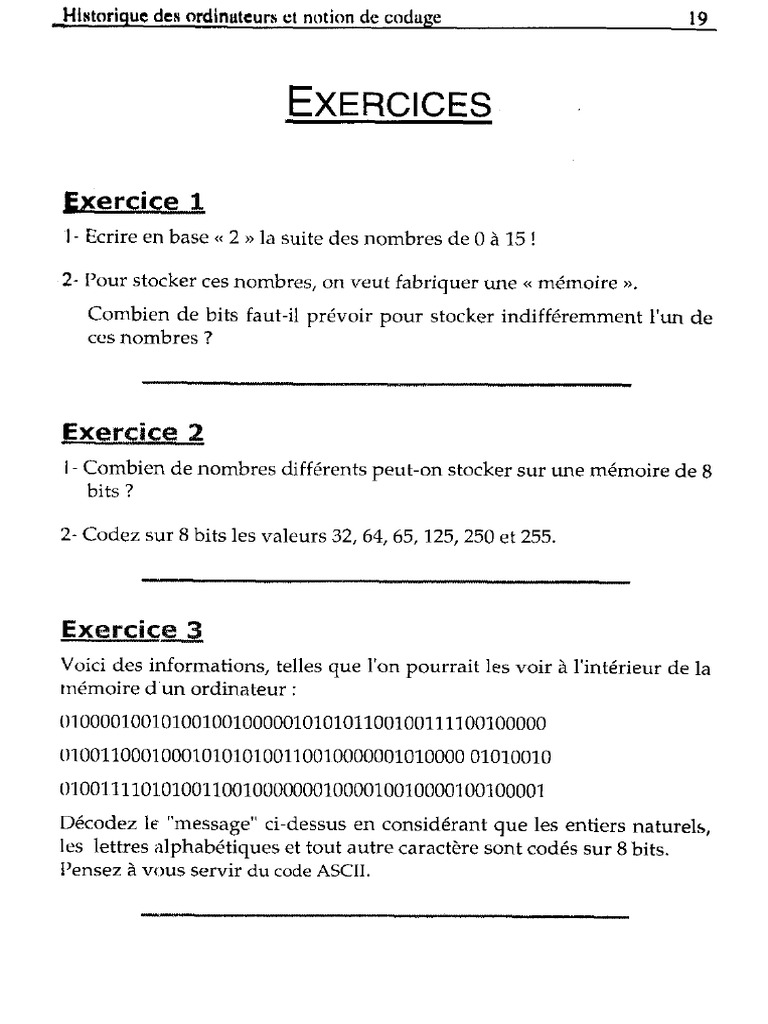 Exercices Chap1 | PDF