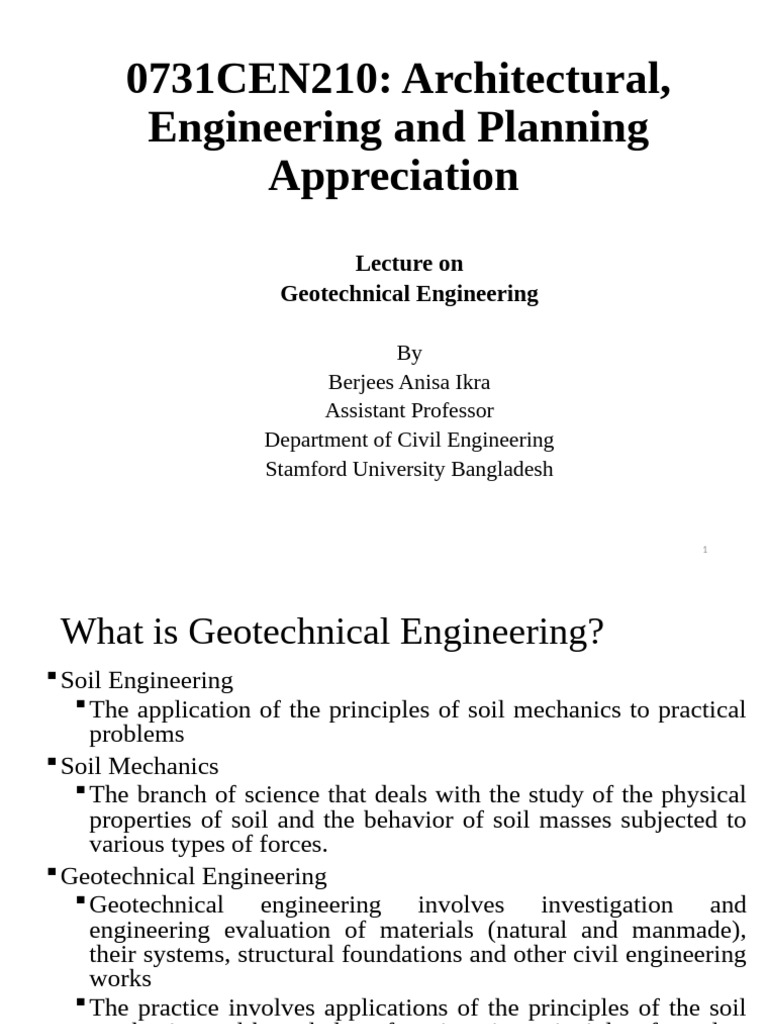 Geotechnical Engineering BAI | PDF | Foundation (Engineering) | Deep Foundation