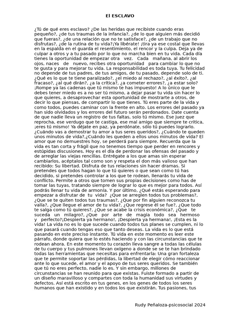 El Esclavo Pdf