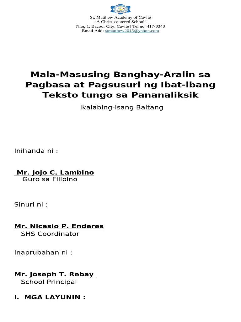 Classroom Observation-Lesson Plan - Sir Jojo | PDF