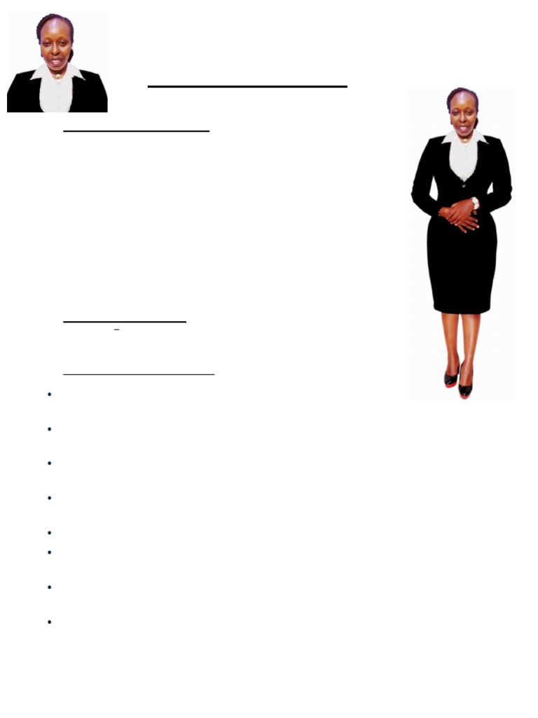 Mercy Wambui Kitchen Stewrd CV | PDF | Cooking, Food & Wine ...