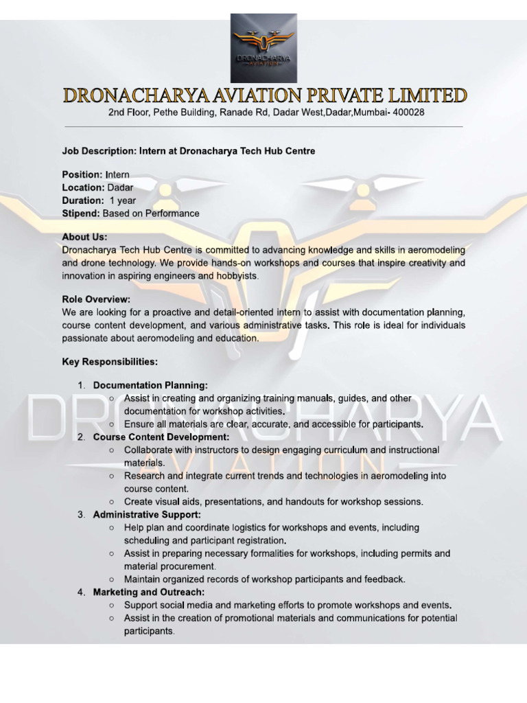Intern Work Profile | PDF