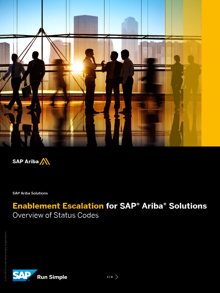 Sap Business Network Supplier Enablement Escalation Code Overview Pdf Procurement Business