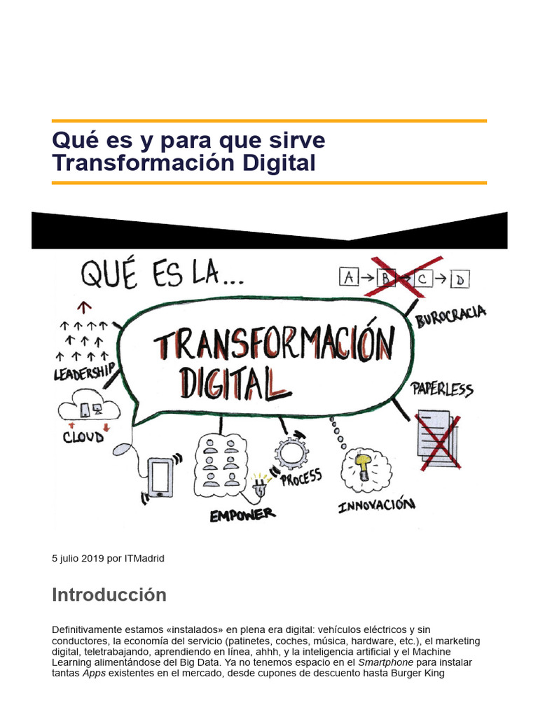 Publicacion1 Transformación Digital | PDF | Internet de las Cosas ...