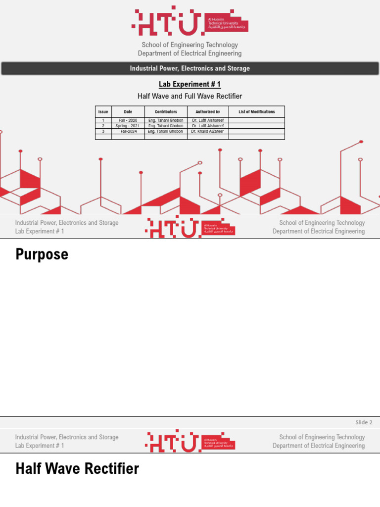 Exp 1 - Half Wave and Full Wave Rectifier | PDF | Electrical ...
