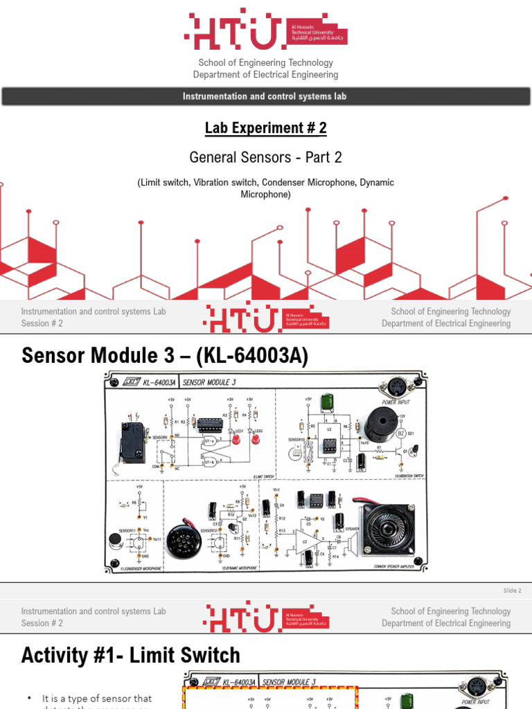 EXP - 02 - General Sensors - Part 2 | PDF | Microphone | Switch