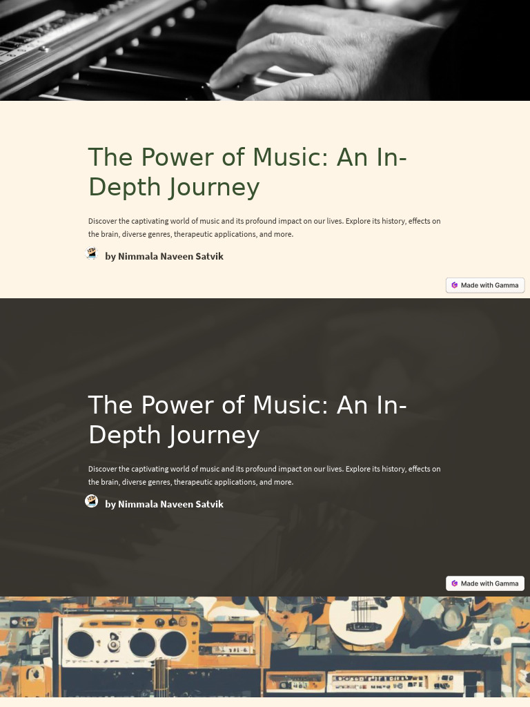 The Power of Music An in Depth Journey | PDF | Cognitive Science ...