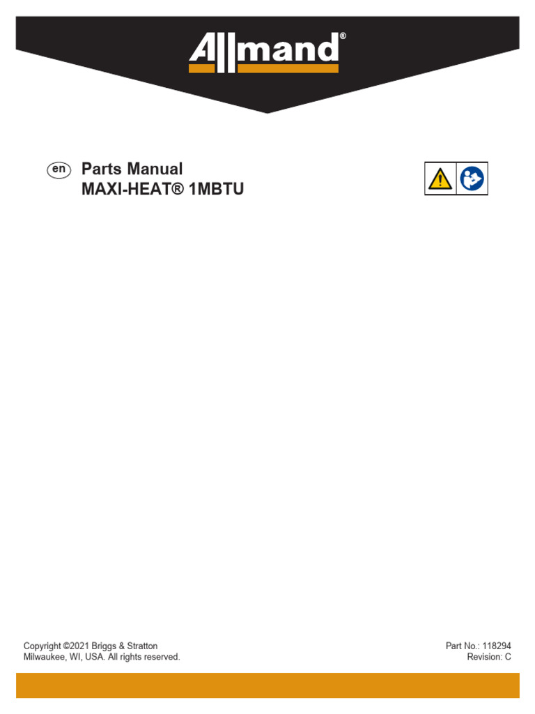 Maxi-Heat 1MBTU Parts Manual (2021 - 118294 Rev C - SN 36-000001 and UP ...