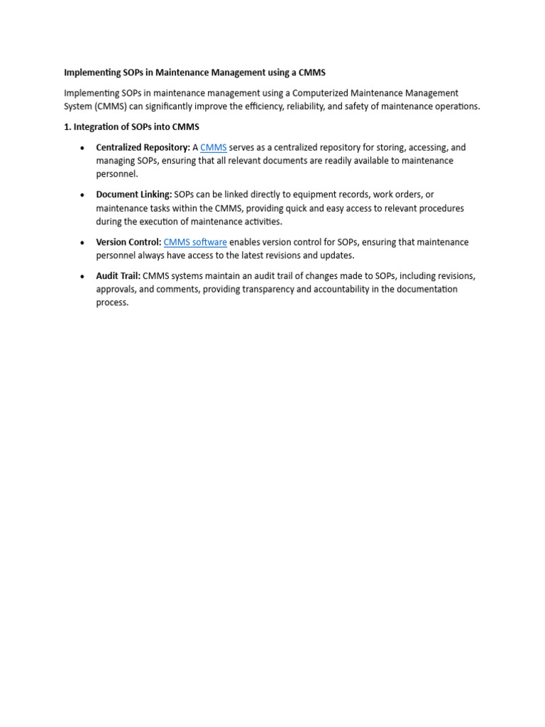 Implementing Maintenance Management | PDF | Version Control | Computing