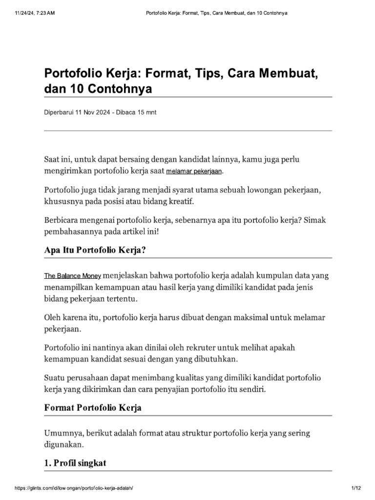 4 - Cara Membuat Portofolio | PDF
