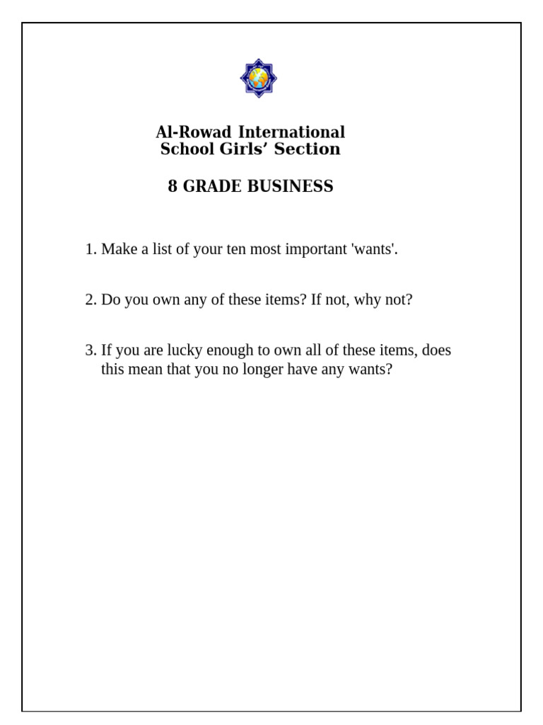 Unit 1- Hw Business | PDF