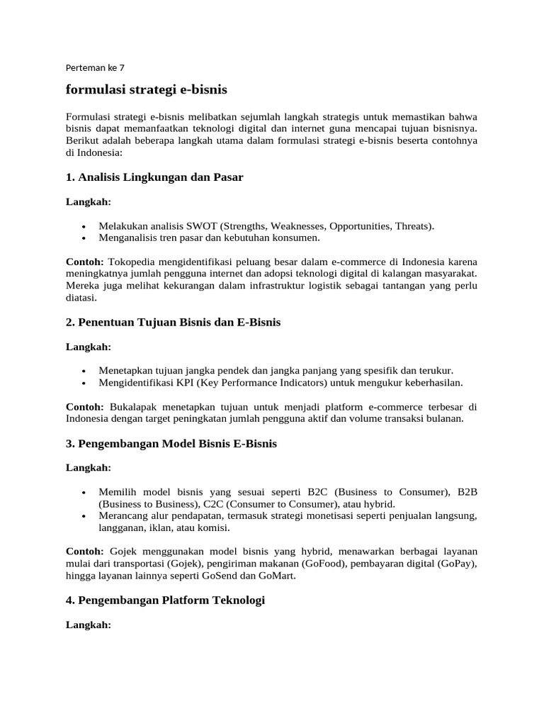 Formulasi Strategi Bisnis | PDF