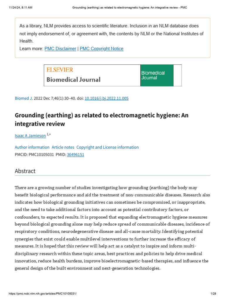 Grounding (Earthing) As Related To Electromagnetic Hygiene - An ...