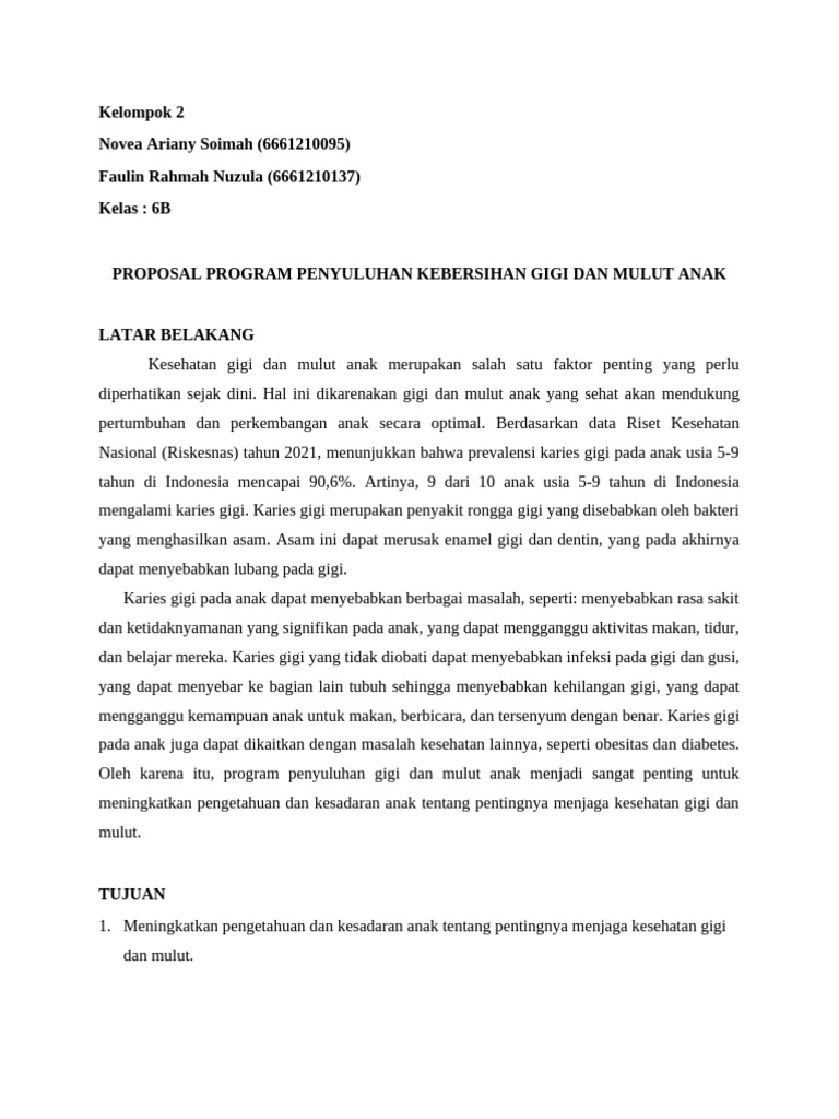 Proposal Proyek Kelompok 2 | PDF