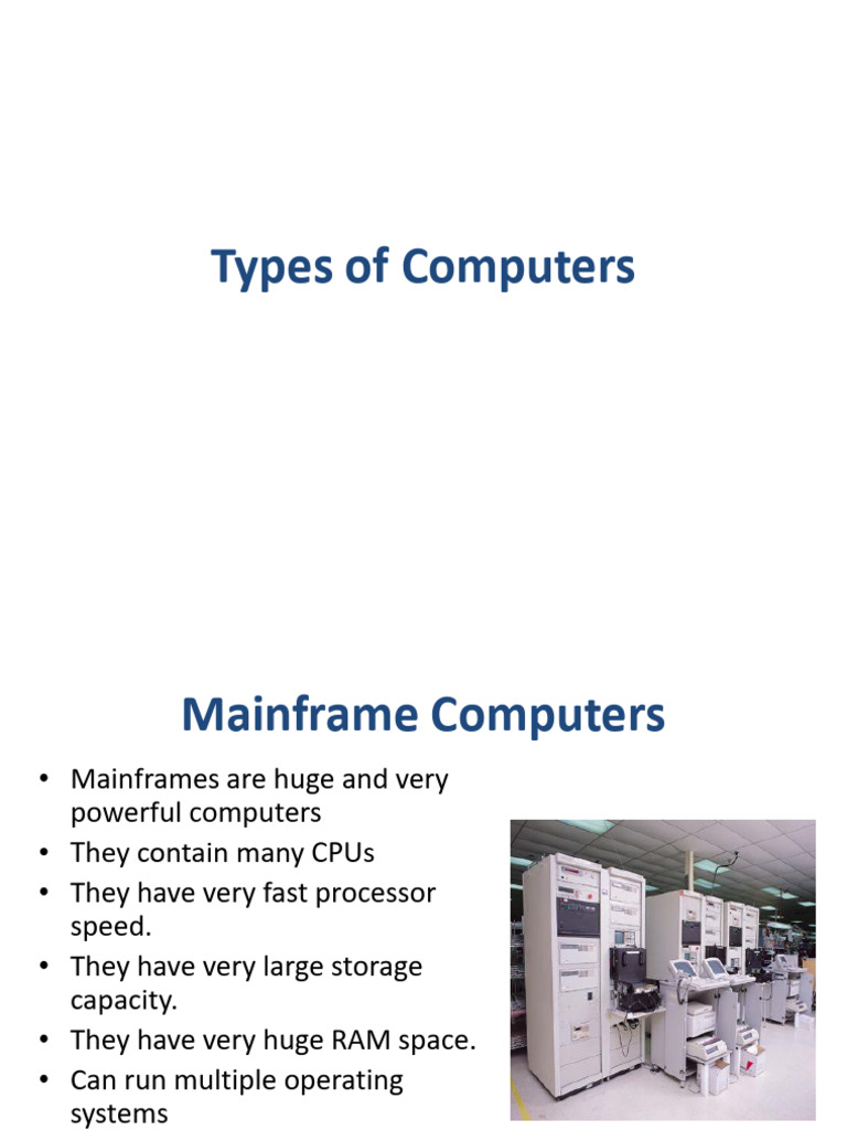 Types of Computers | PDF | Personal Digital Assistant | Laptop