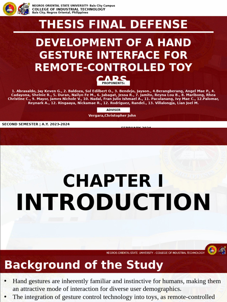 Development of A Hand Gesture Interface For Remote Controlled Toy Cars ...
