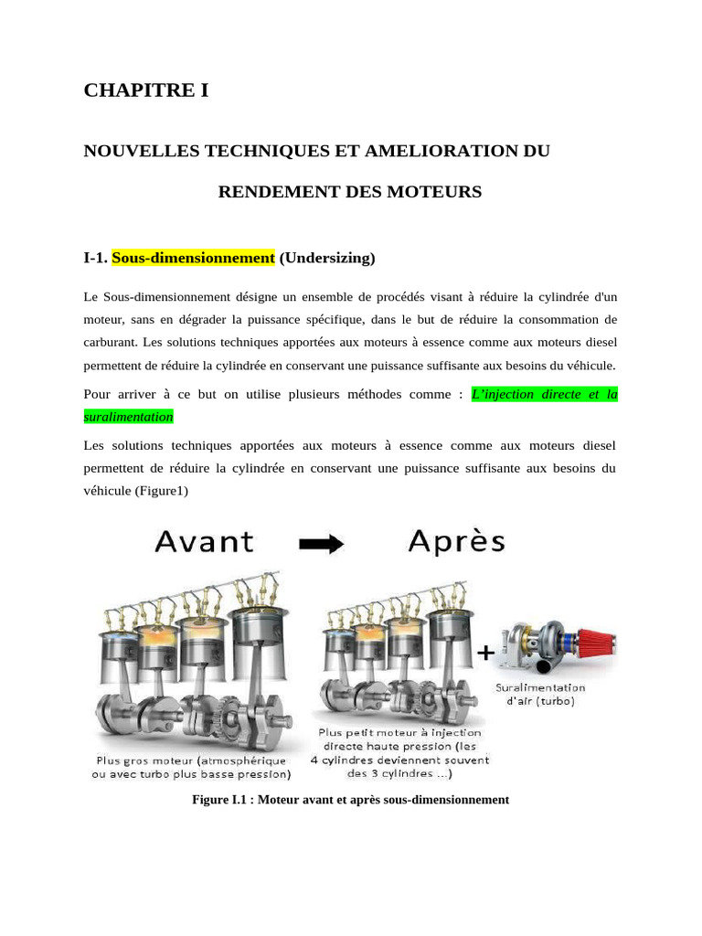 Chapitre I M2 en | PDF | Injection (moteur) | Piston