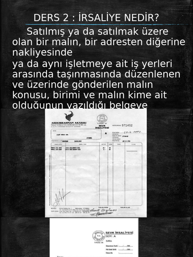 Ders 2 İrsali̇ye Nedi̇r | PDF