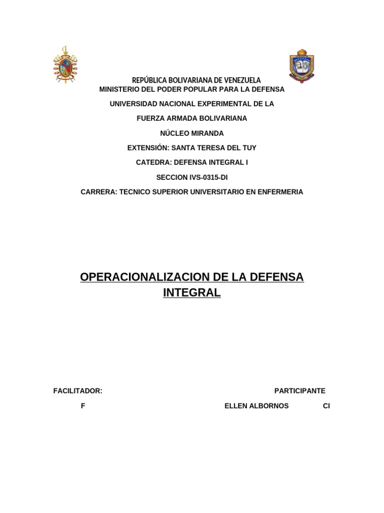 Defensa Integral y Formación Militar en Venezuela | PDF | Gobierno ...