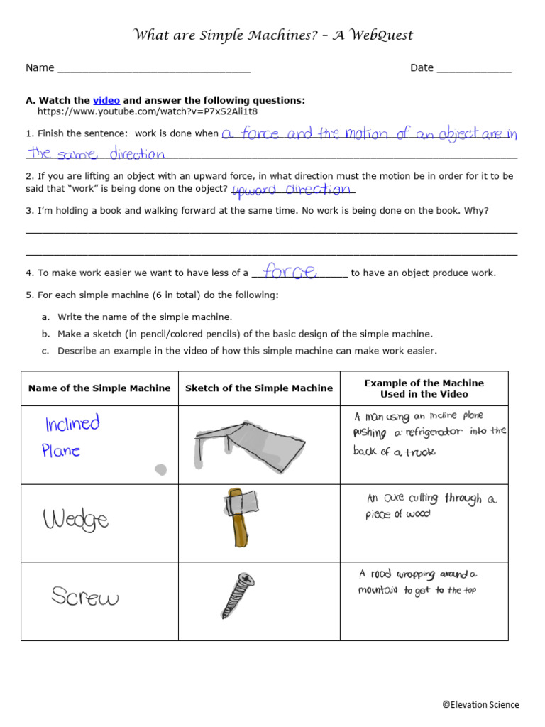 Simple Machines Practice - 241008 - 082918 - 241009 - 101114 | PDF ...