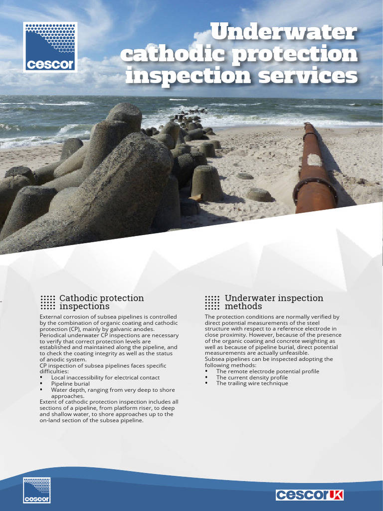 1 Underwater Cathodic Protection Inspection | PDF | Anode | Electrical ...