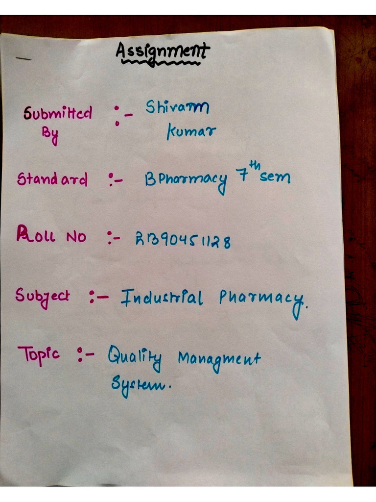 Industrial Pharmacy Assignment | PDF