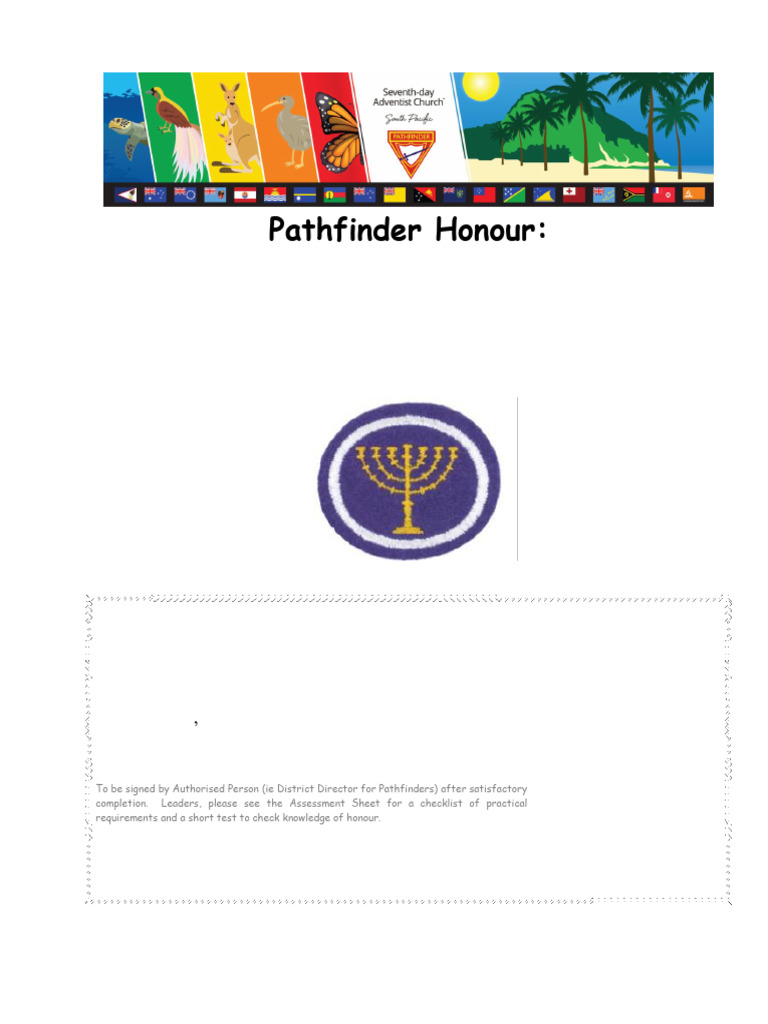 Sanctuary Honor Workbook for Pathfinders | PDF