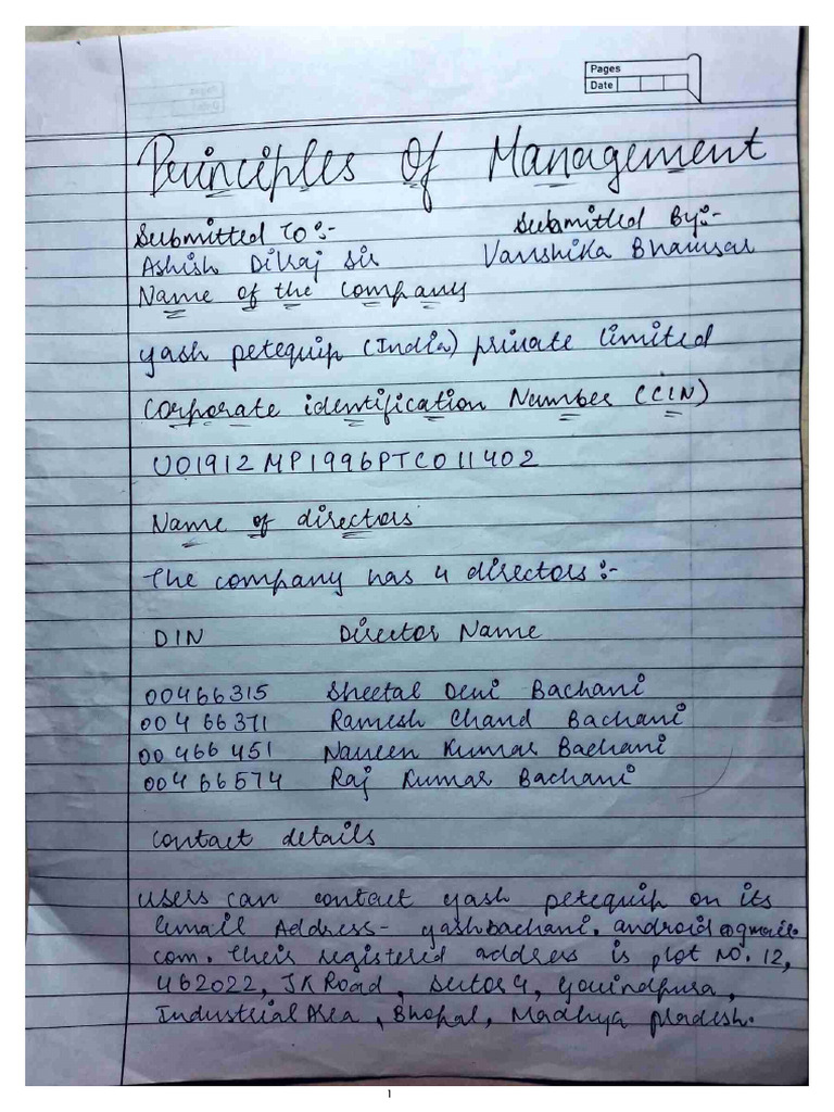 PRINCIPLES OF MANAGEMENT(Case Study) | PDF