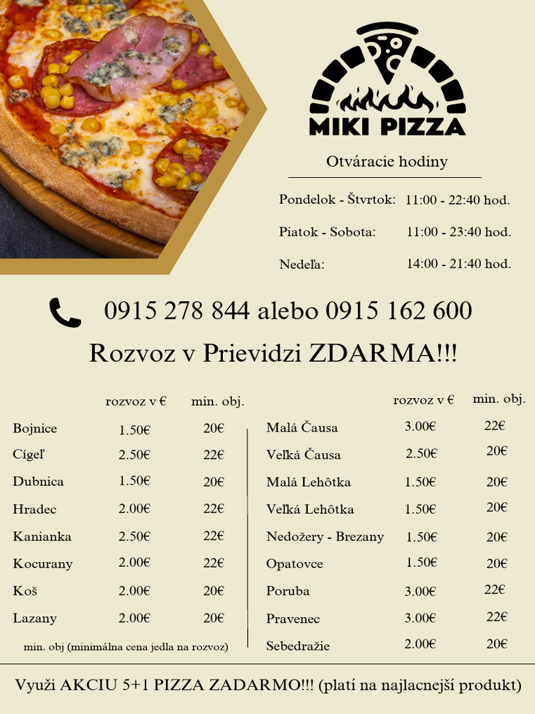 Menu Miki Pizza | PDF