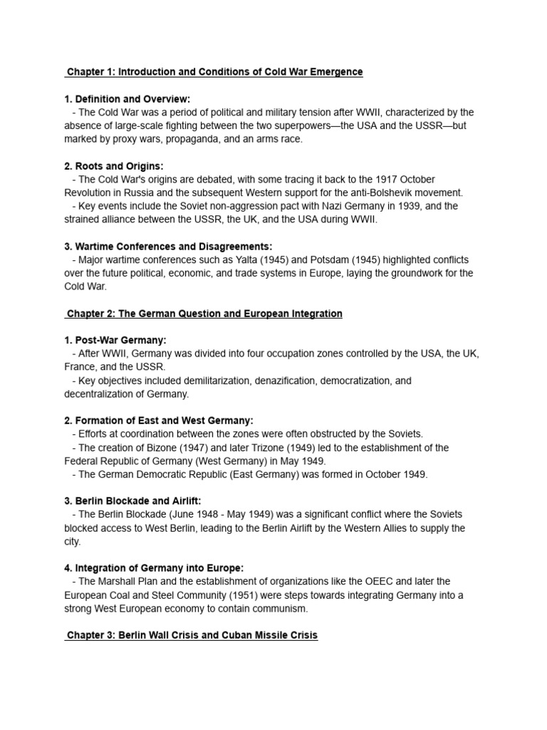 Cold War Updated | PDF | Cold War | Cuban Missile Crisis