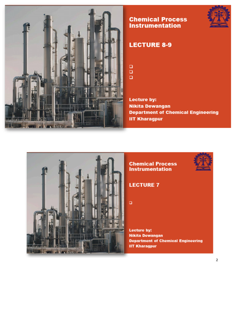 Chemical Process Instrumentation - Lecture 8-9 | PDF | Flow Measurement ...