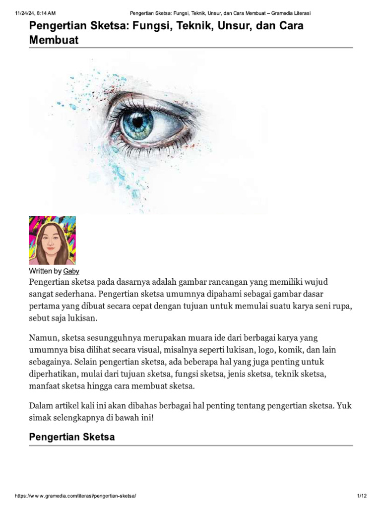 7 - Belajar Sketsa | PDF