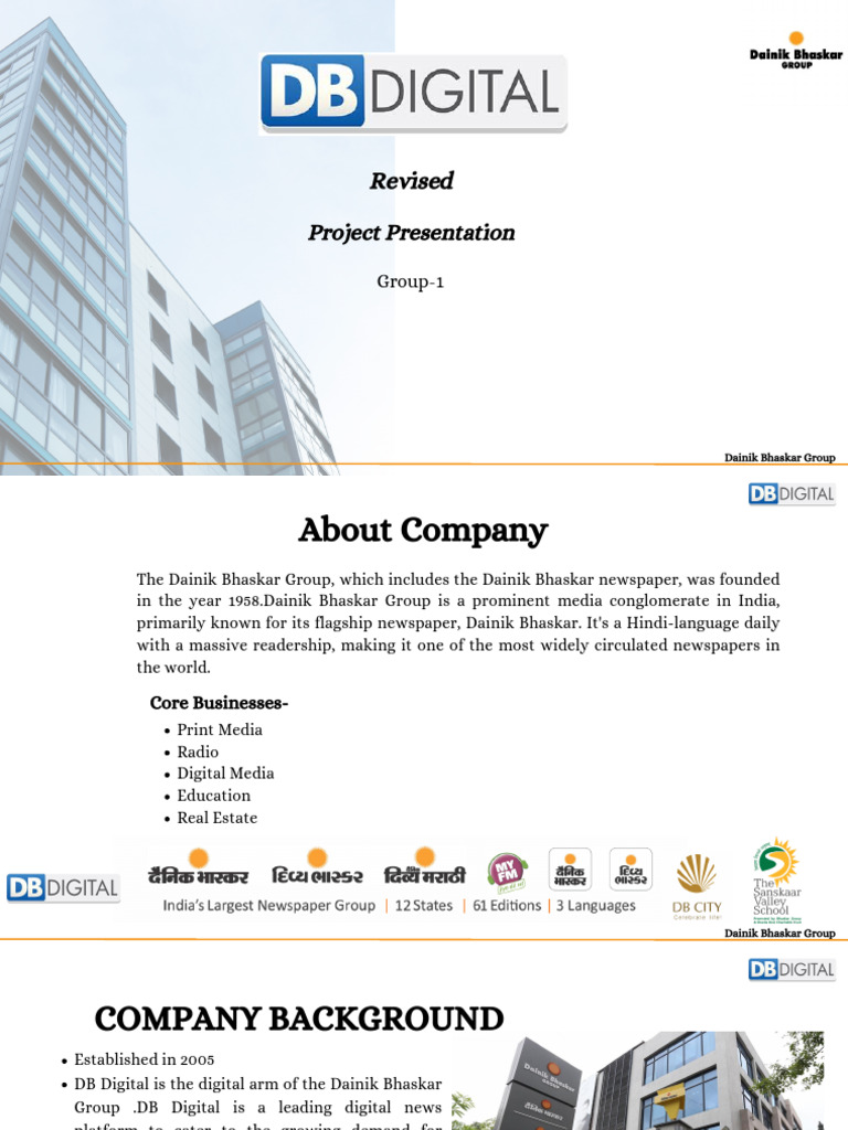 Dainik Bhaskar Group Digital Strategy Overview | PDF | Recruitment ...